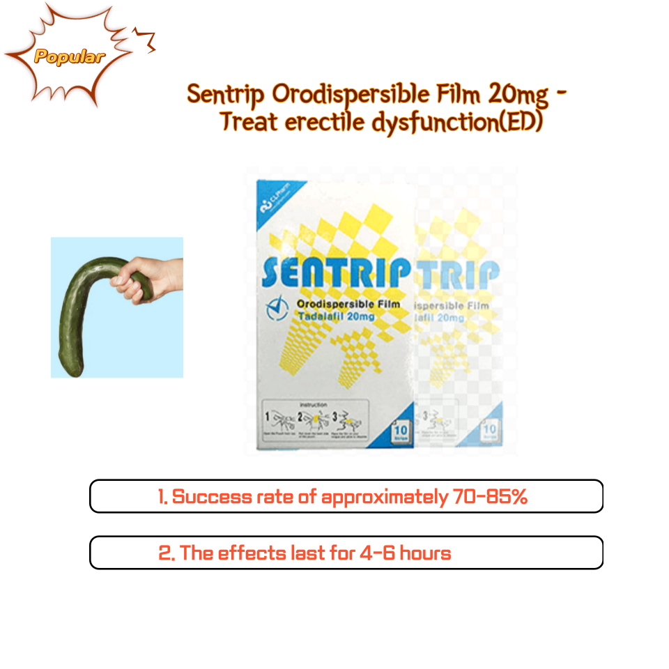 Centrip Oral Dissolving Film 5mg (Tadalafil) (erectile dysfunction) – Mirpharma